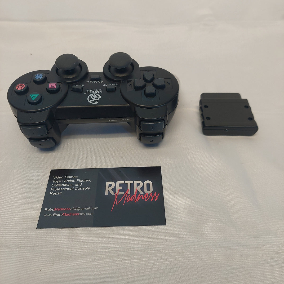 Hydra Performance PS2 Wireless Black Controller with Dongle Receiver T ...