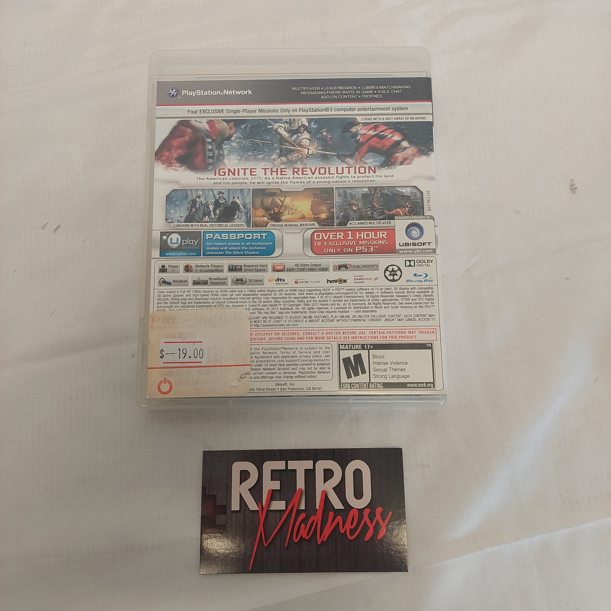 PlayStation 3 PS3 Assassin's Creed III GameStop Edition – Retro Madness