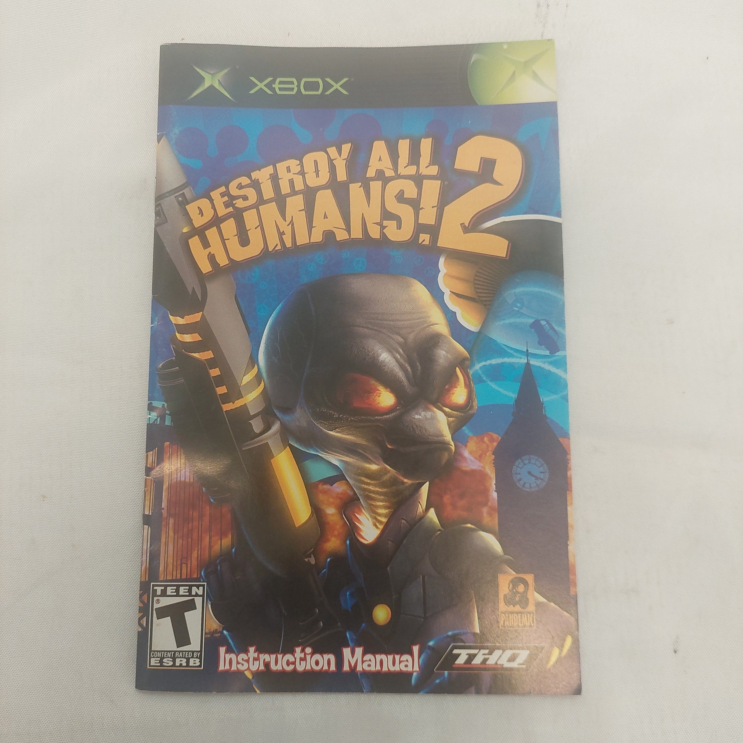Xbox Destroy All Humans 2 Manual ONLY – Retro Madness