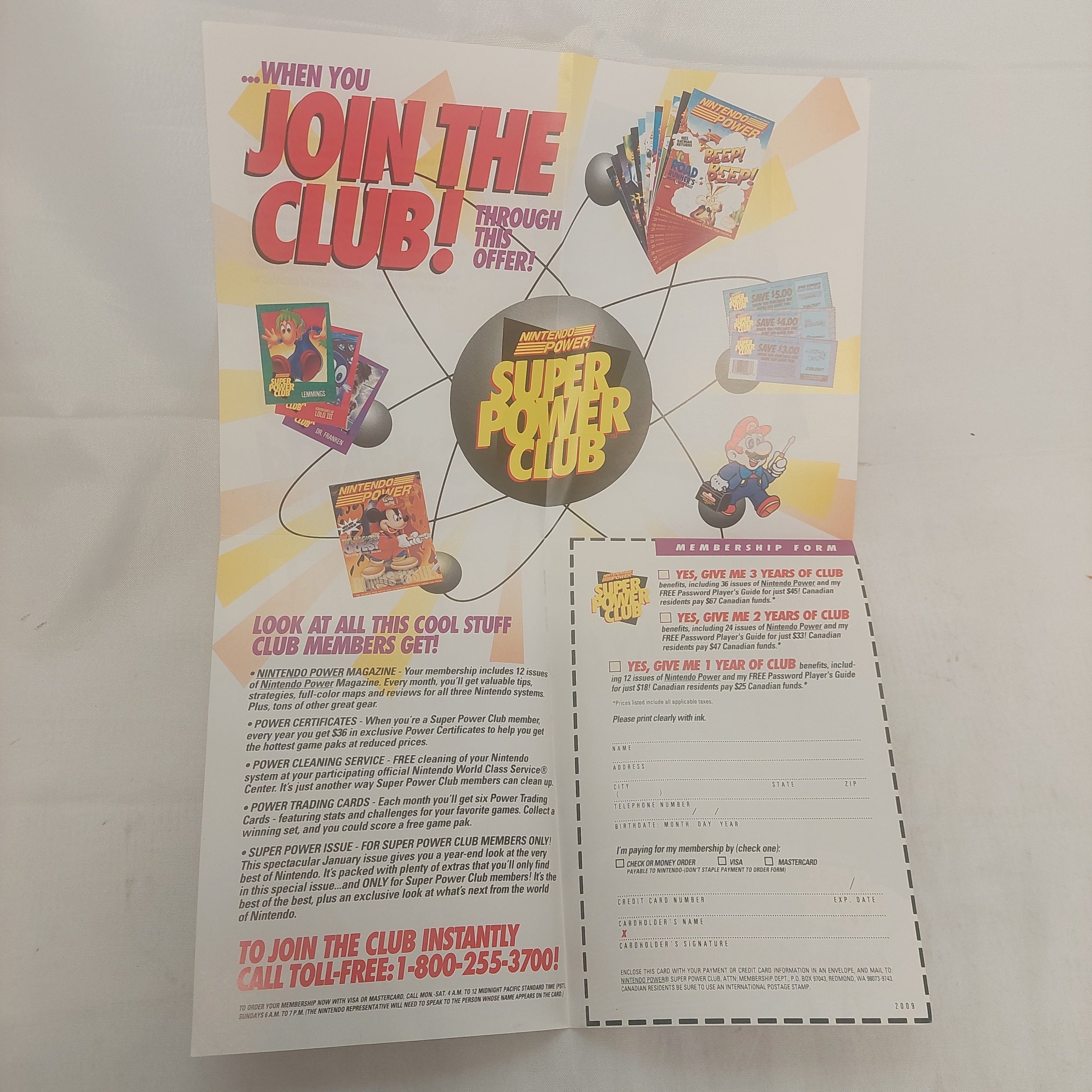Vintage Nintendo Power Super Power Club Membership Form – Retro Madness
