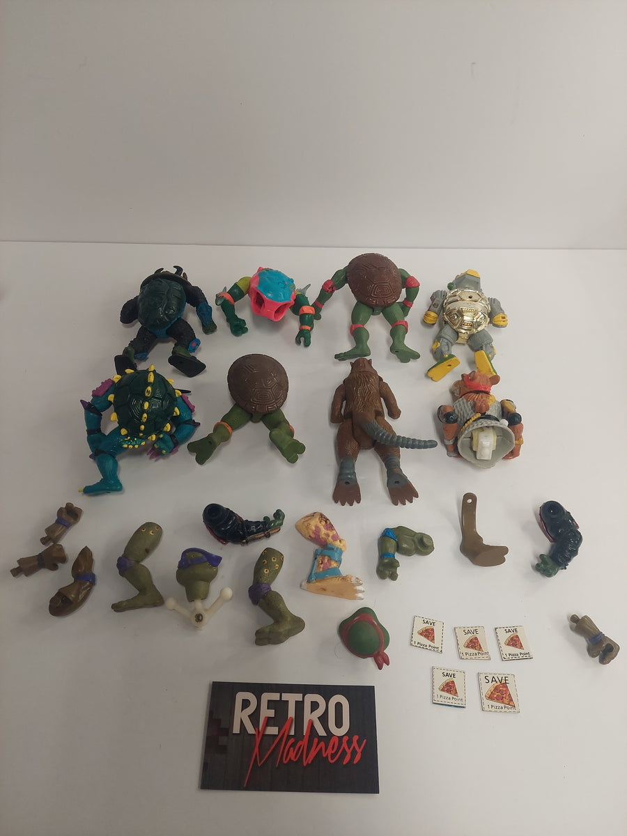Vintage Teenage Mutant Ninja Turtles TMNT Broken Figures for Parts Lot ...