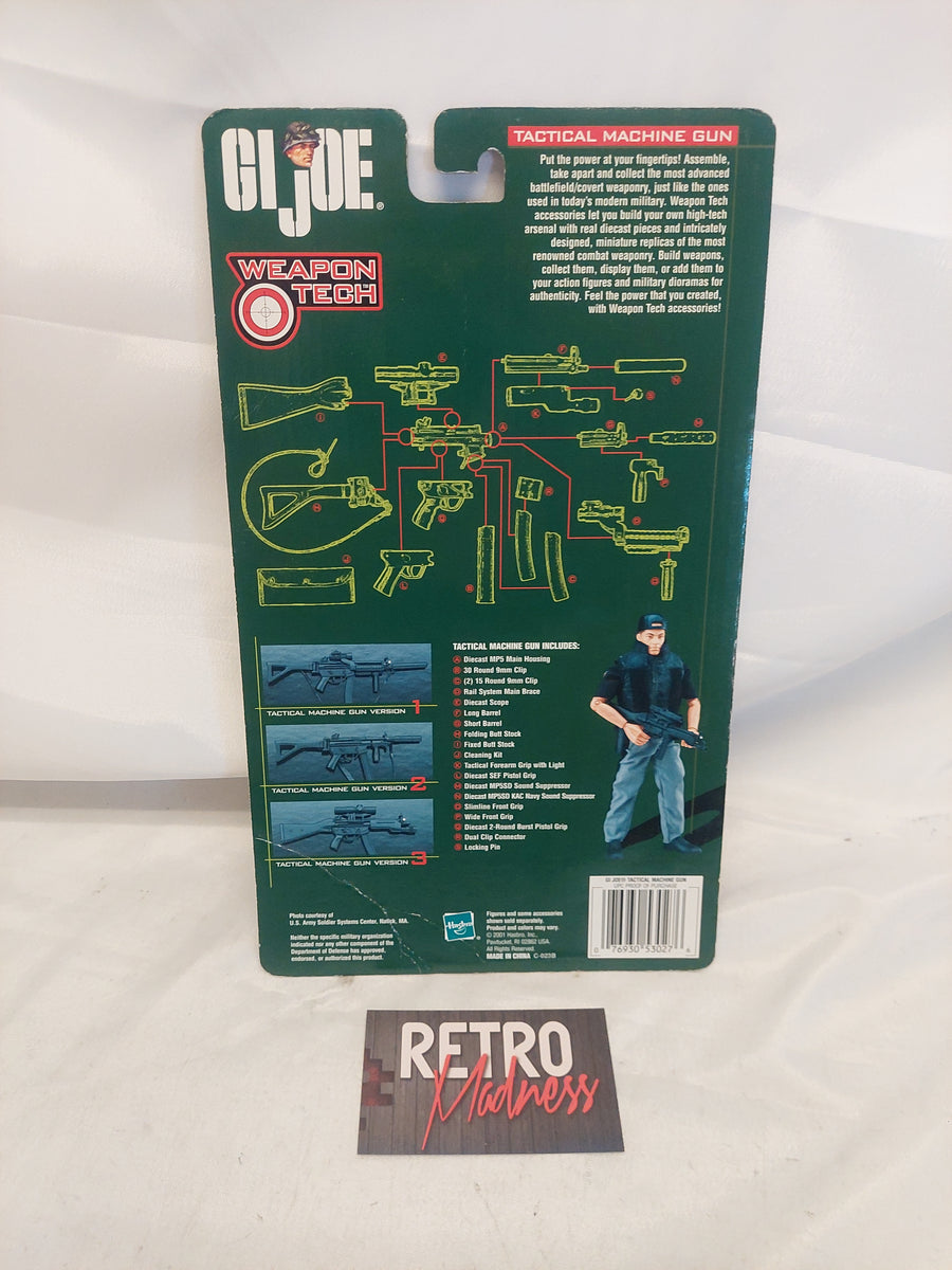 G.I Joe Weapon Tech Tactical Machine Gun Card Back ONLY – Retro Madness