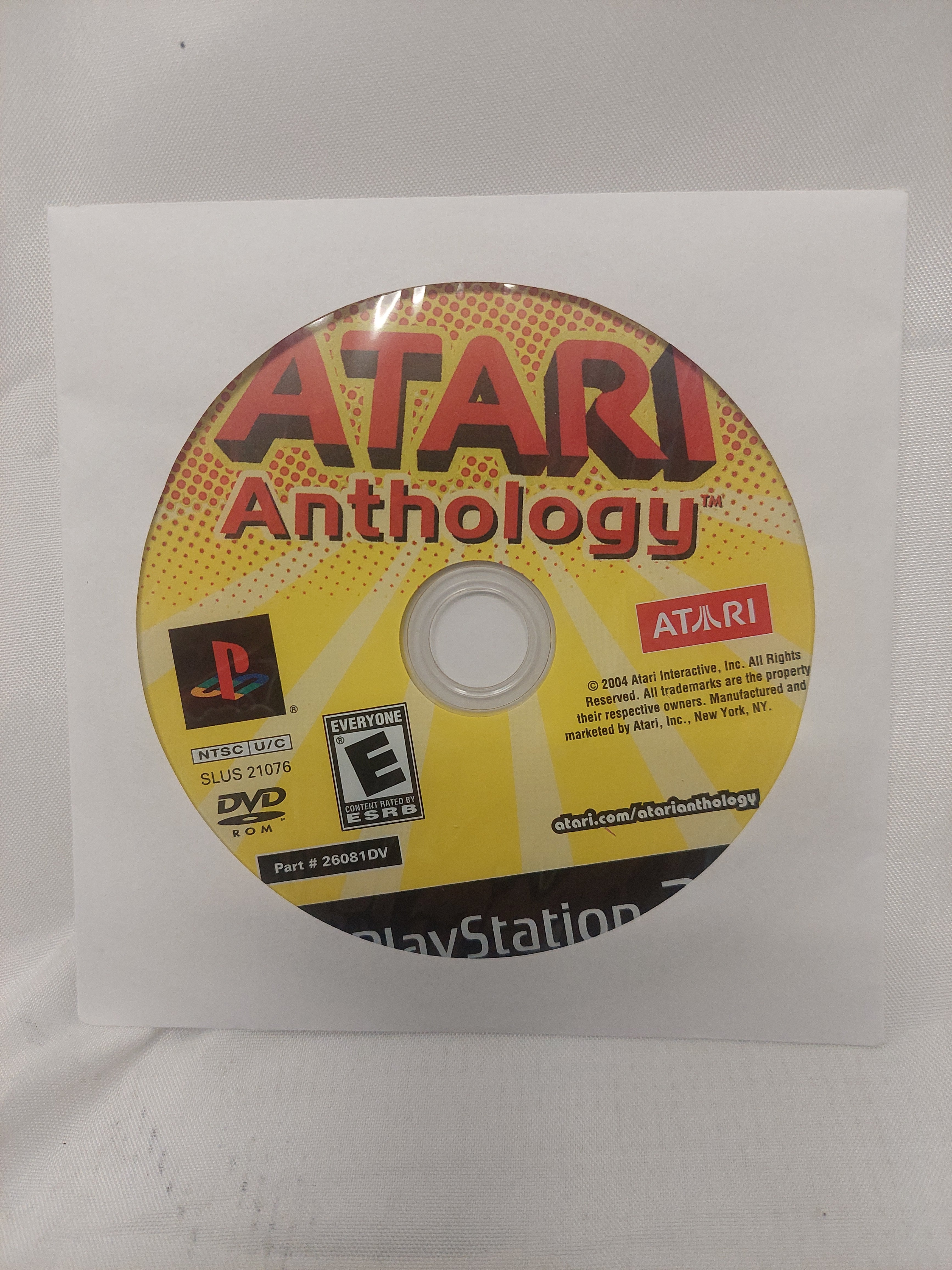 PlayStation 2 PS2 Atari Anthology Game Disc Only – Retro Madness